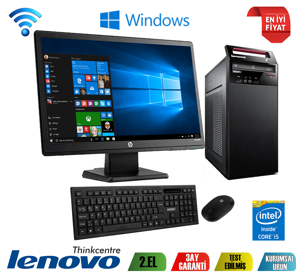 Lenovo Thinkcentre A85 İ5-650 8GB RAM 500GB HDD 19'' 2.El Masaüstü Pc ...