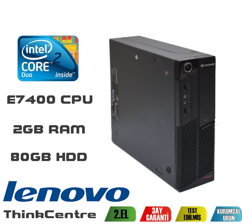 Lenovo ThinkCentre Core2 E7400 2,80Ghz CPU 2GB RAM 160GB HDD Fiyat ve ...