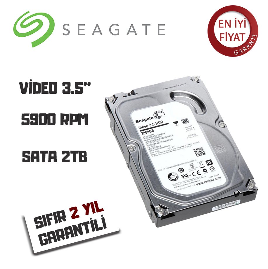 SEAGATE ST2000VM003 VIDEO 3.5'' 5900RPM SATA 2TB HDD Fiyat ve Modelleri ...